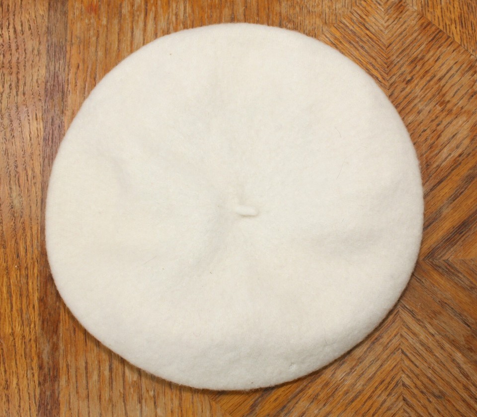 Vintage NWT Woman's Hat Beret Cream / Ivory Color 100% Wool ~ French ...