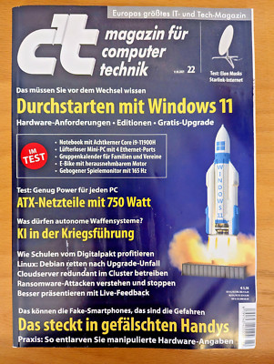 c’t - magazin für computer technik - Ausgabe 22/2021 vom 09.10.2021 | eBay.de