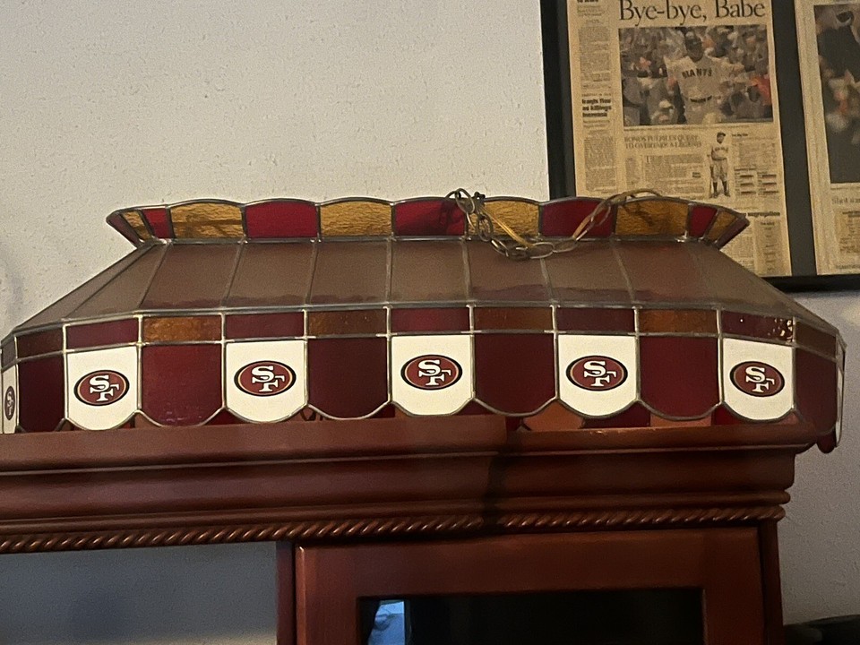 San Francisco 49ers 40" Glass Billiard Lamp 18-1005 Pool Table Light SF ...