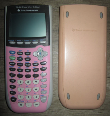 Texas Instruments TI-84 Plus Silver Edition pink graphing calculator ...