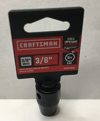 Craftsman 3/8" x 3/8" Dr Impact Socket CMMT 15832 - 6 Pt Free USA ...