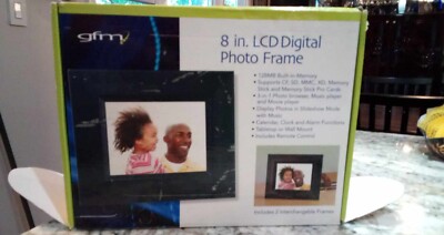 GFM 8" LCD Digital Photo Frame w 3-in-1 Photo Browser, Music & Movie ...