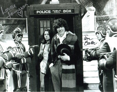Louise Jameson & Tom Baker in Doctor Who Signed 10x8 B/W Photo ...