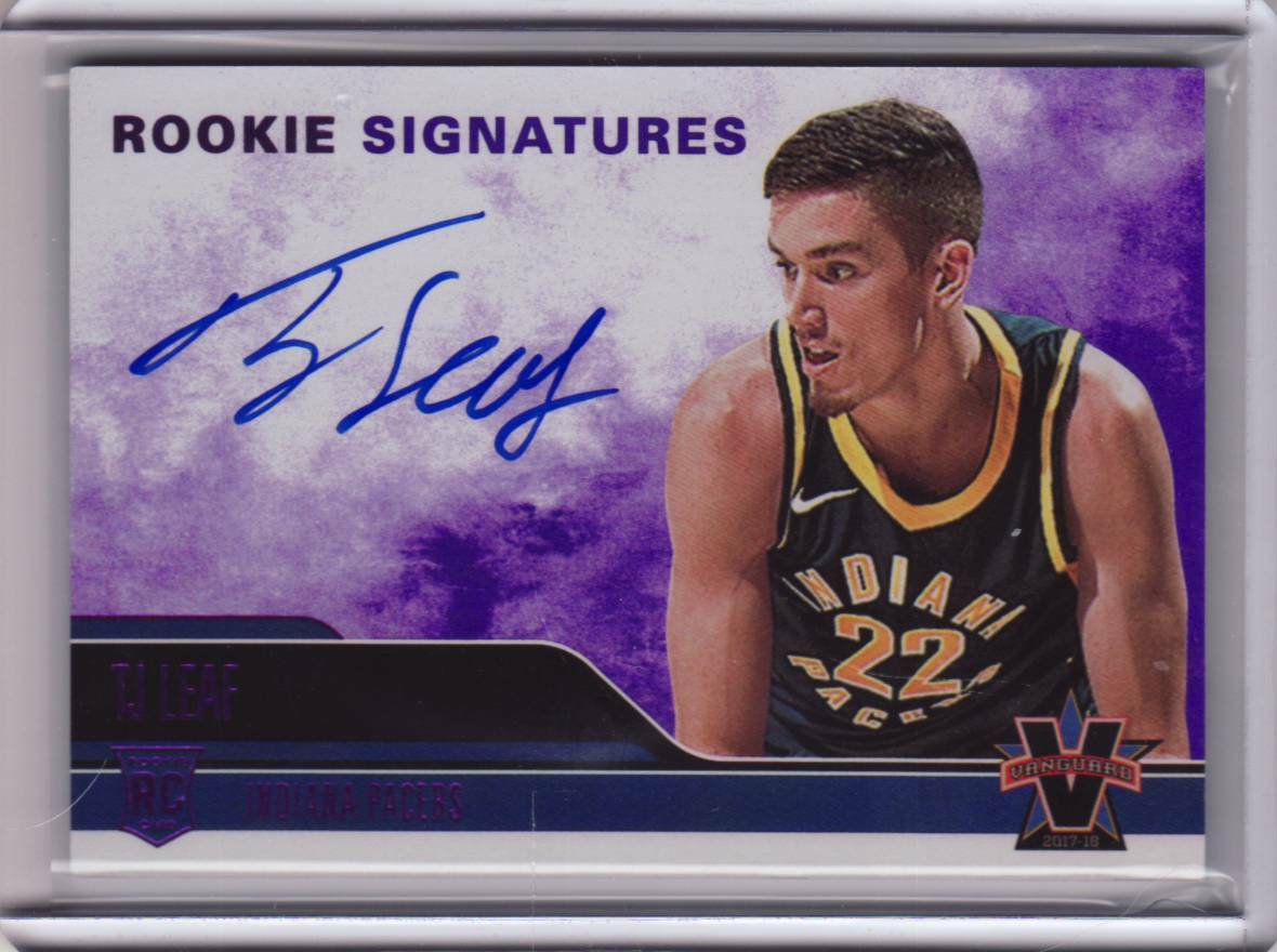 2017-18 Panini Vanguard TJ leaf Pacers Purple Rookie Auto 46/49 | eBay