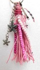 Beaded Tassel Keychain Starfish Pink Dangler Clip Junk Journal Purse | eBay