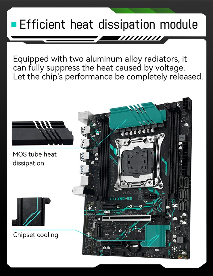 MACHINIST X99 B9 Gaming Motherboard LGA 2011-3 DDR4 Micro ATX for Intel ...