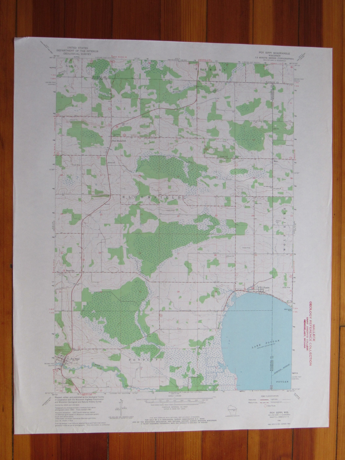 Poy Sippi Wisconsin 1966 Original Vintage USGS Topo Map | eBay