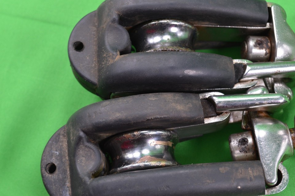 2 Vintage Merriman Bros,MB,7",Snatch Block Snap Tackle Pulley,Nautical ...