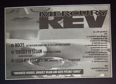 Mercury Rev Boces 1993 Small Poster Type Ad, Promo Advert | eBay
