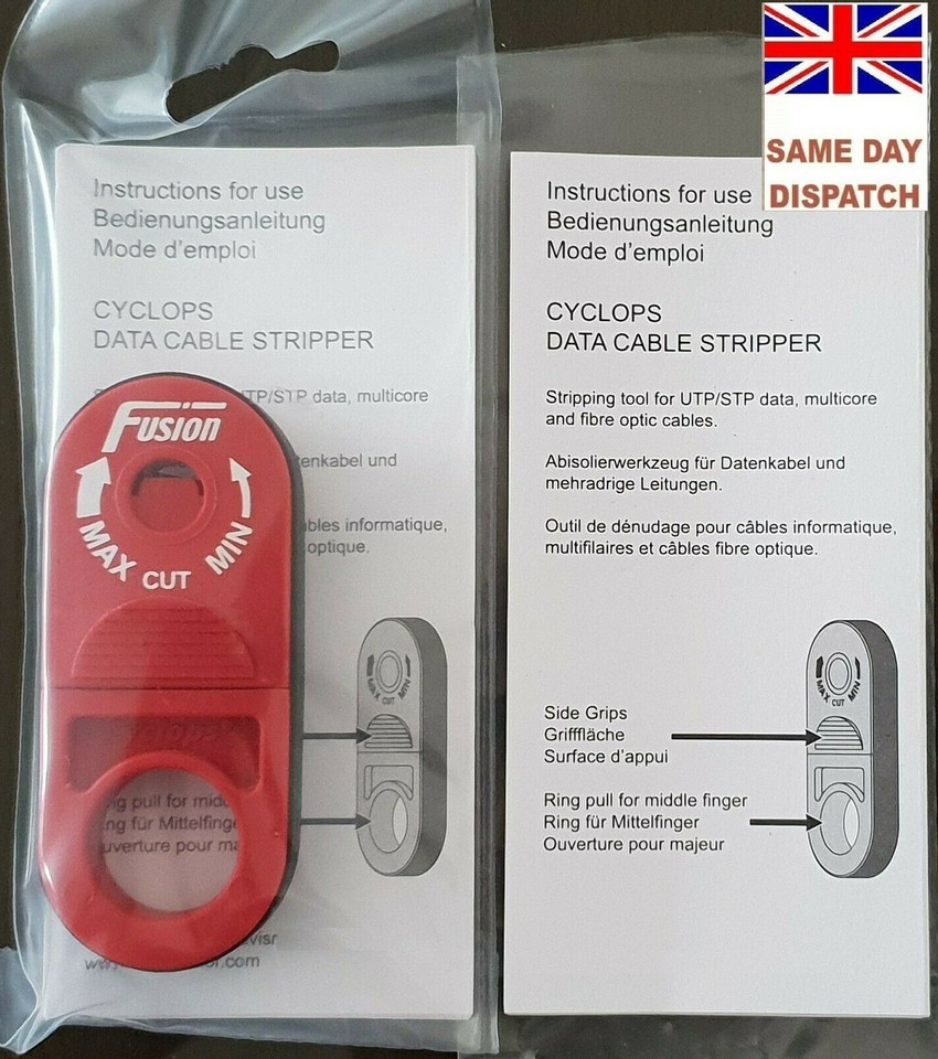 CYCLOPS Cable Stripper Stripping Tool for UTP STP Cat5e 6 7 Data Voice ...
