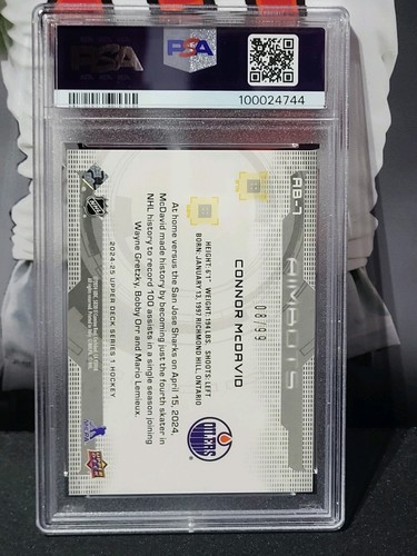 2024-25 Upper Deck Series One Aimbot Red Connor Mcdavid /99 PSA 7 | eBay
