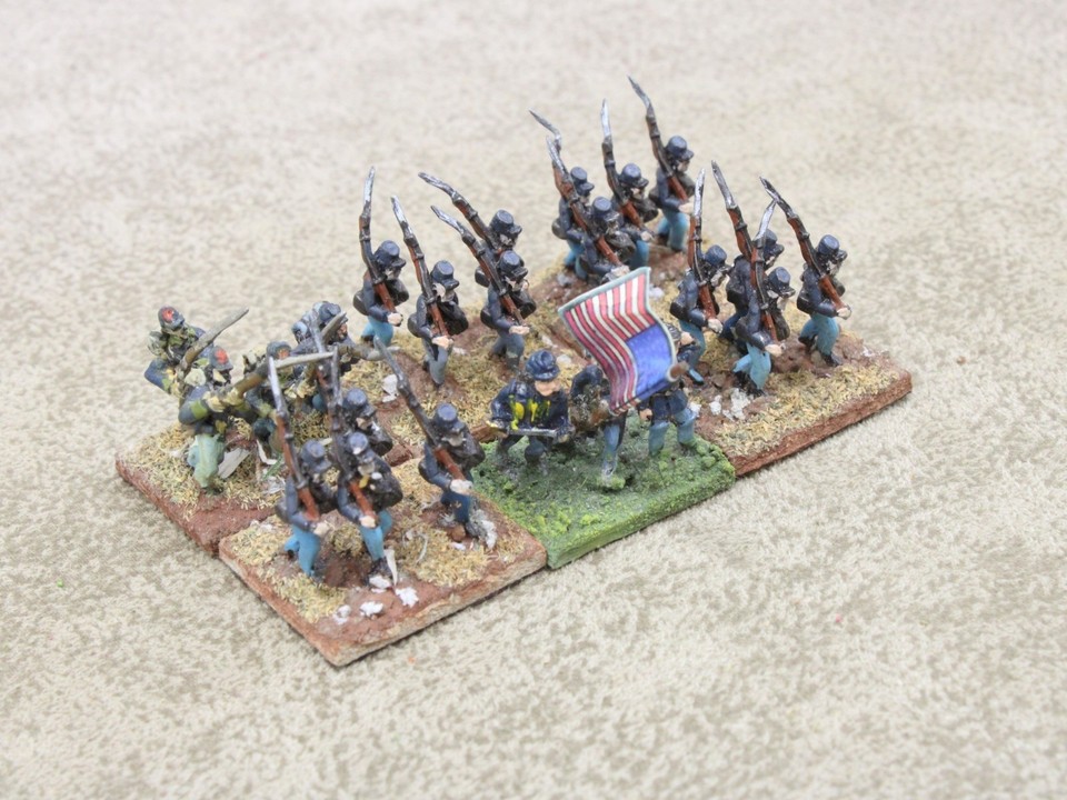 15mm ACW UNION INFANTRY x24 Painted 31351 | eBay UK