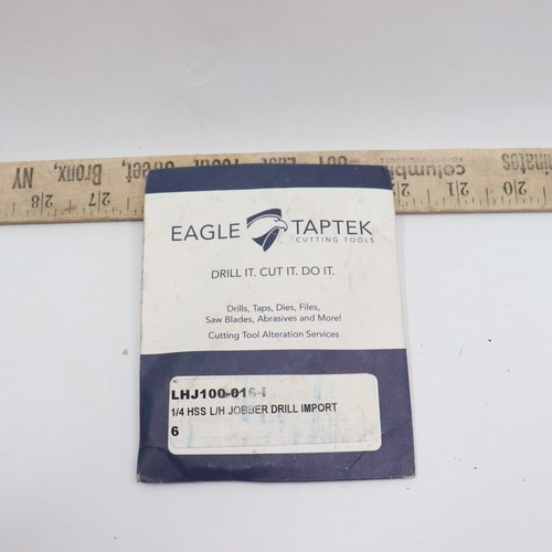(6-Pk) Eagle Taptek Left Hand Jobber Drill High Speed Steel 1/4" LHJ100-016-I | eBay