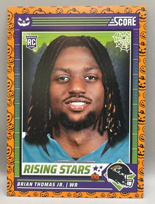2024 Score Brian Thomas Jr. RC #7 Orange Pumpkin Parallel Jacksonville ...