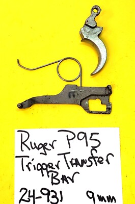 RUGER P 95 BLUED 9 MM CALIBER GUN REPAIR PARTS TRANSFER BAR AND TRIGGER ...