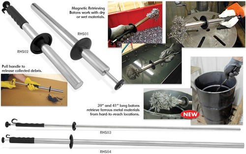 Magnetic Swarf Retrieving Baton Pick-up Rod Clean Up Wand Magnet ...