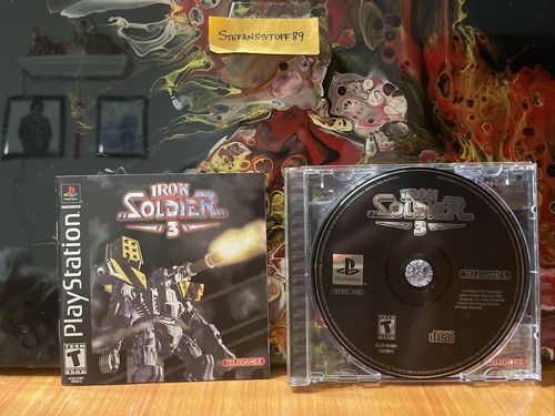 SONY PLAYSTATION PS1 IRON SOLDIER 3! CIB! BLACK LABEL! TESTED & WORKING ...