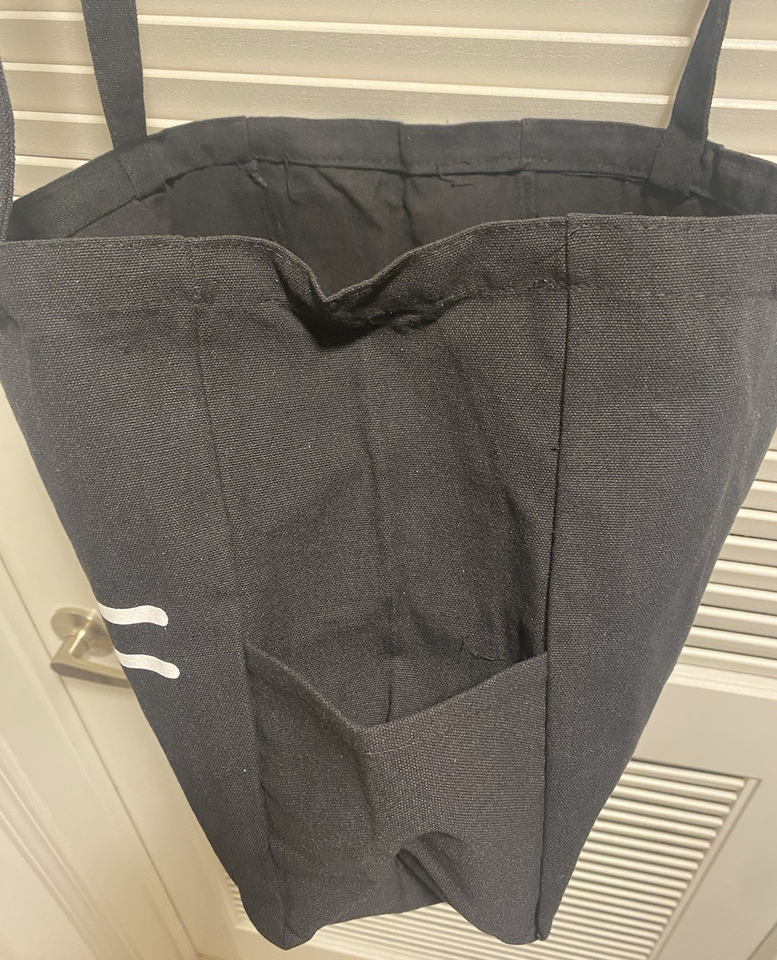 (2) MAC Cosmetics BLACK CANVAS TOTE BAGS ~ 100% AUTHENTIC ~ BOTH NEW IN ...