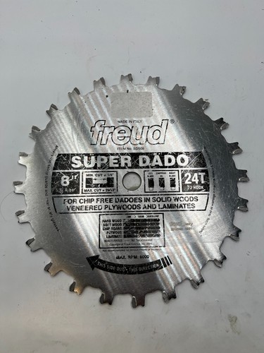 FREUD SD508 SUPER DADO TITANIUM CARBIDE 8" SAW BLADE 24T RPM 600 | eBay