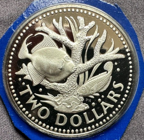 1974 BARBADOS PROOF TWO DOLLARS CORAL FISH COIN | eBay