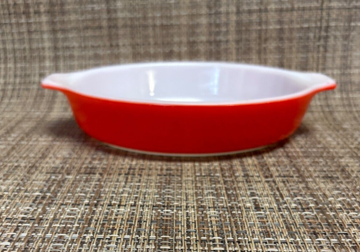 Pyrex 700 Red Pixie 10 oz. Au Gratin Dish | eBay