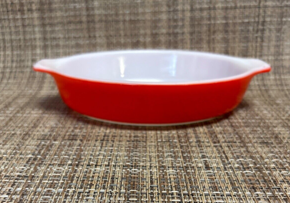 Pyrex 700 Red Pixie 10 oz. Au Gratin Dish | eBay