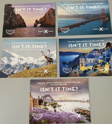 Lot Of 5 Celebrity Cruise Line Cruise ship Unposted Postcards | eBay