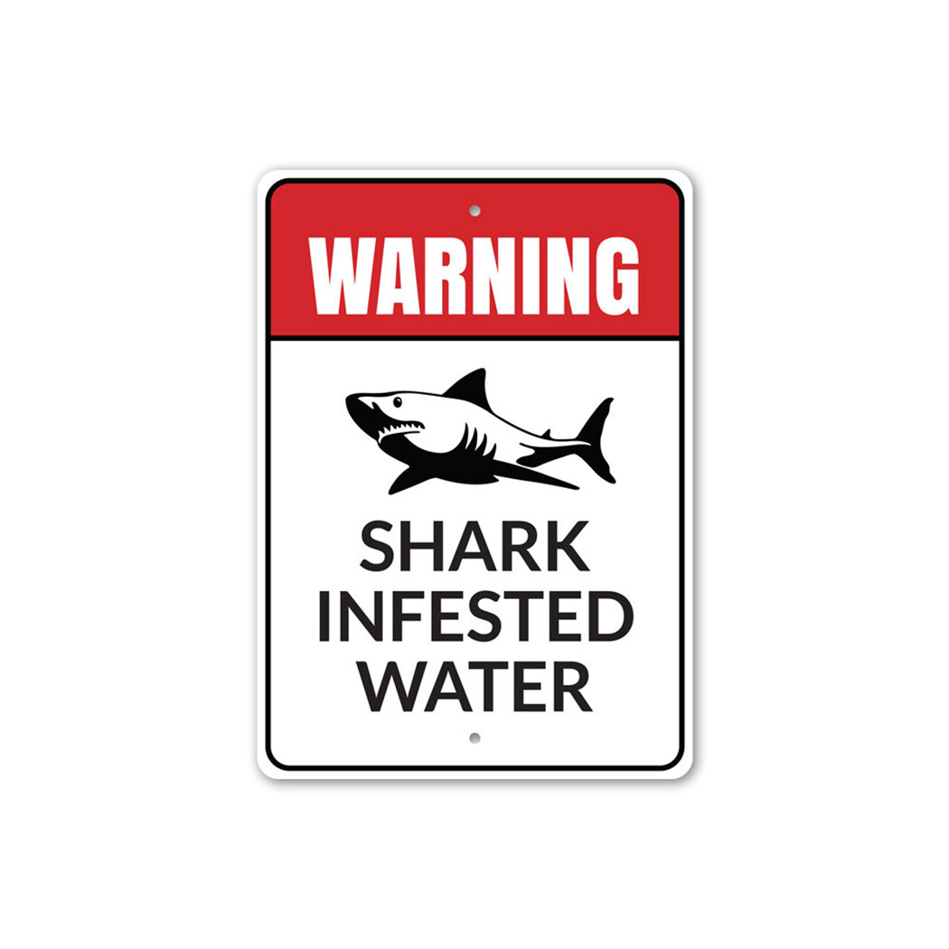 No Swimming Shark Sign