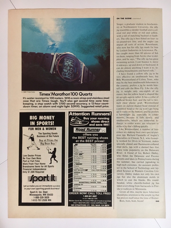 Timex Marathon 100 Quartz Watch 1985 Vintage Print Ad 4.5x5 Inches | eBay