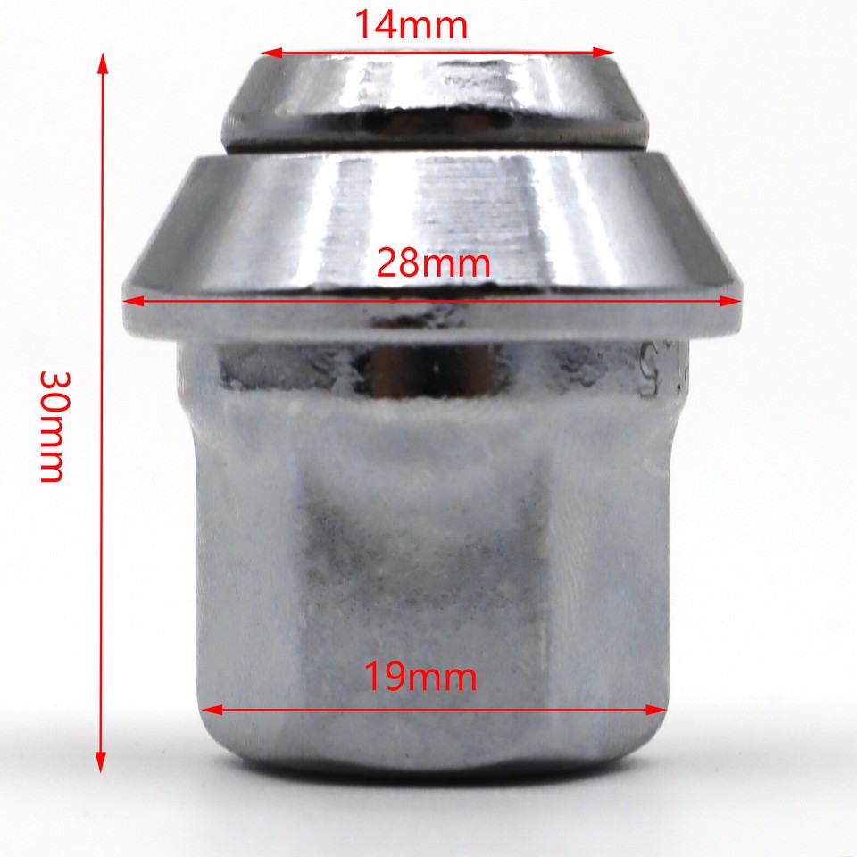 4Pcs Car Alloy Wheel Nuts M12X1.5 19MM Bolt Lug Studs For Ford Focus ...