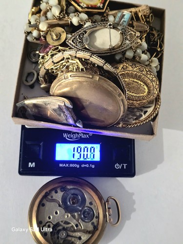 VINTAGE/ANTIQUE 190 GRAMS 1/20 12k 10k GOLD FILLED WATCH JEWELRY WEAR ...