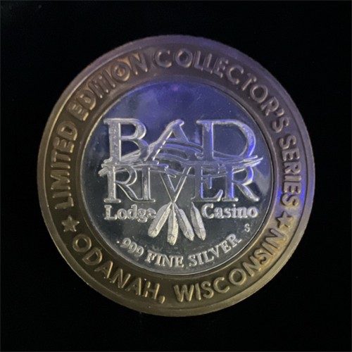 Bad River Lodge & Casino .999 Fine Silver Limited Edition Token Odanah ...