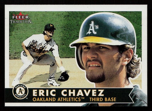 Eric Chavez 2001 Fleer Tradition #105 Oakland Athletics Baseball Card ...