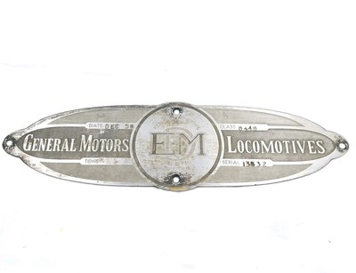 General Motors EMD Locomotive Builders Plate Dec. 1950 | eBay