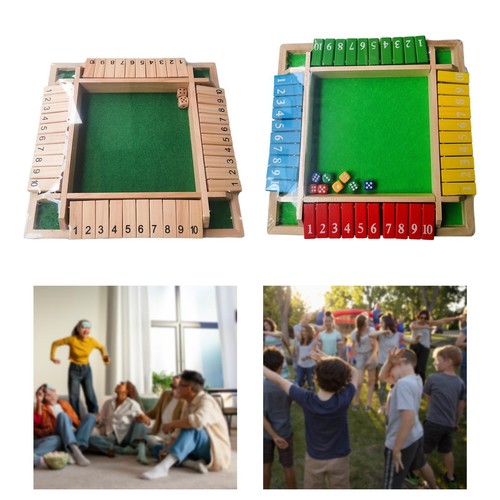 Digital Flip Board Game Drinking Game Chinese Toy Wooden Craft Dice ...