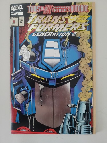 TRANSFORMERS GENERATION 2 #1 (1992) MARVEL COMICS FOIL DIECUT! OPTIMUS ...