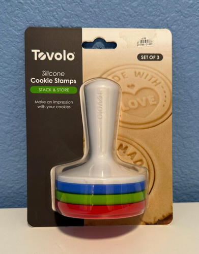 Tovolo Silicone Cookie Stamps 3 stamp set Stack and Store New ...