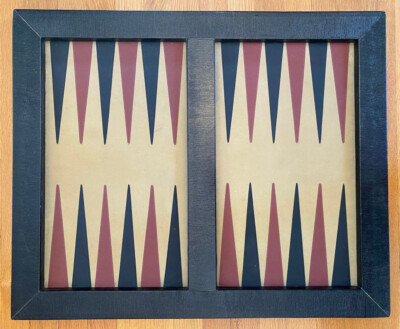 Vintage Large Backgammon Game Board Table. Wood Sewn Felt | eBay