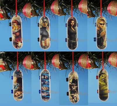 Decoration Xmas Ornament Decor Skateboard Fingerboard Avengers Iron Man ...