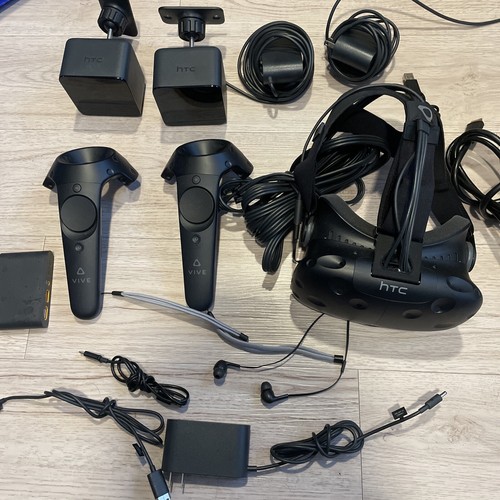 HTC Vive VR Headset Complete Set Full Kit System Steam VR PC Virtual ...