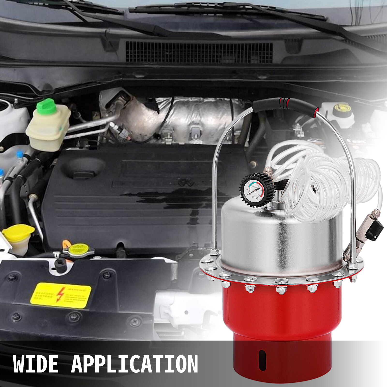 Pro Portable Pneumatic Air Pressure Kit Brake & Clutch Bleeder Valve ...