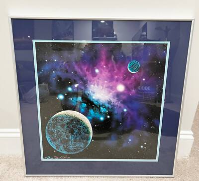 Framed Kim Poor Autographed Litho Fire in the Sky 1988 Outer Space ...
