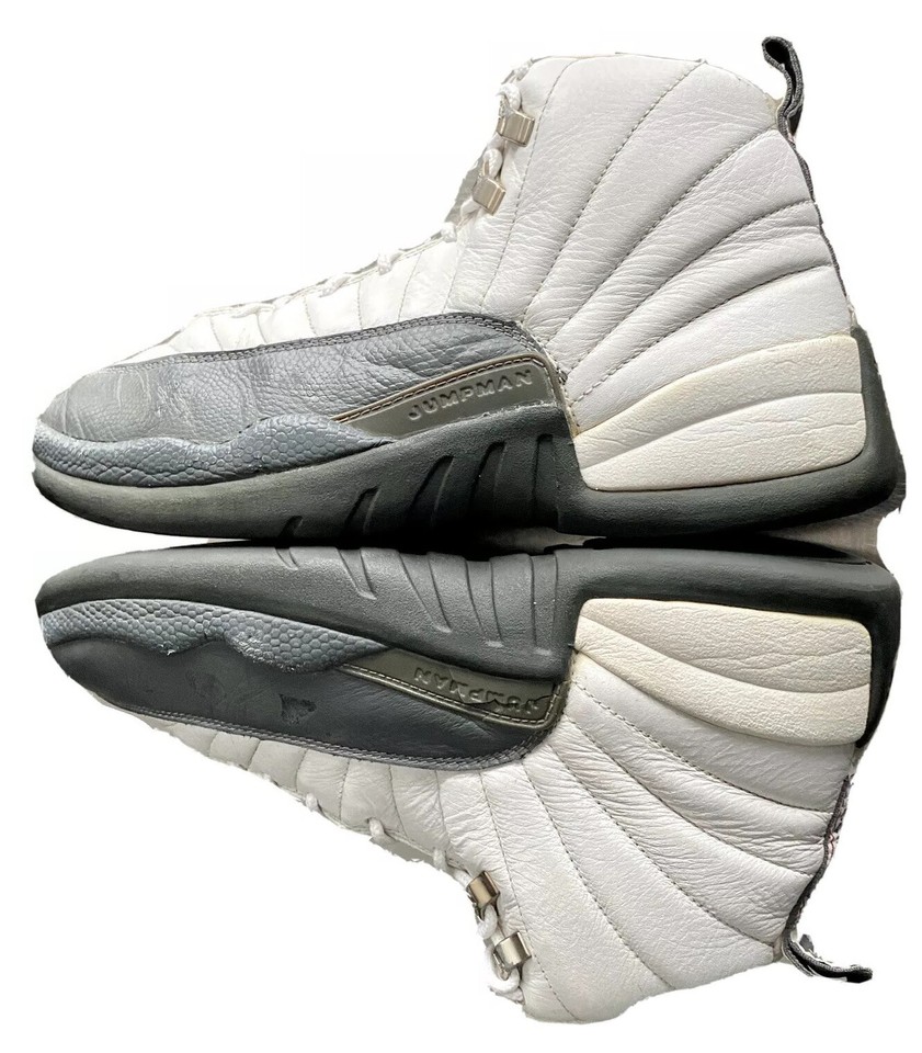 AIR JORDAN 12 XII RETRO 2003” WHITE/FLINT-GREY/SILVER MENS SIZE 10 ...