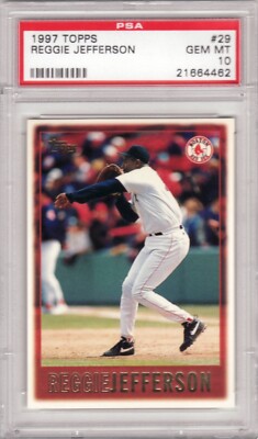 1997 Topps Baseball - Reggie Jefferson - PSA 10 Gem MT - #29 - Set ...