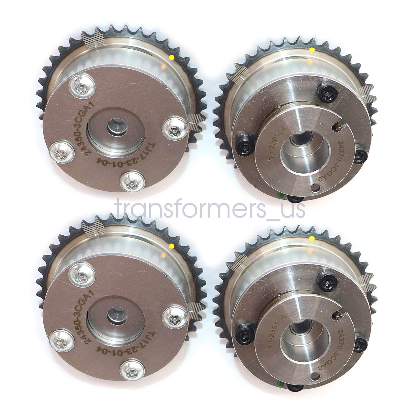 4x Intake ＆ Exhaust Camshaft Adjuster VVT Gear For Hyundai Kia 2014-19 ...