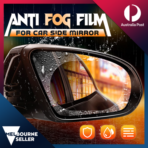 2x Car Side Truck Rearview Mirror Protector Film Waterproof Anti-Fog ...