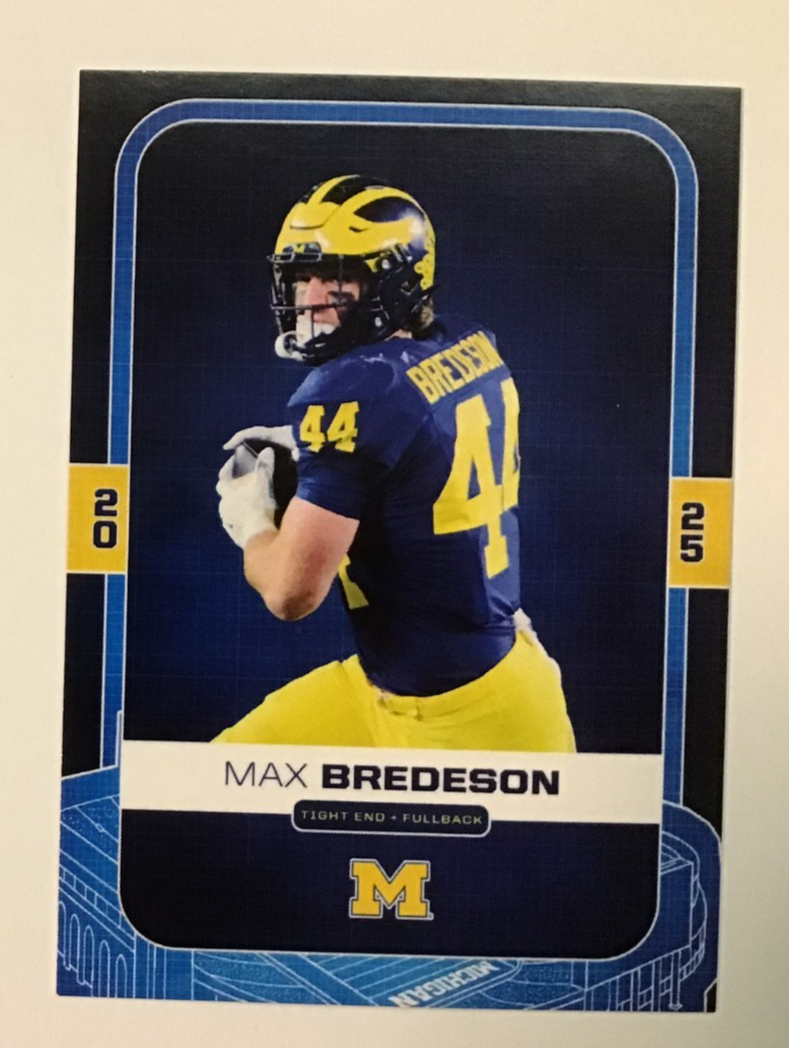 2025 Valiant Michigan Wolverines Football CAPTAIN Max Bredeson Running ...