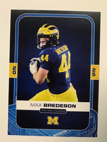 2025 Valiant Michigan Wolverines Football CAPTAIN Max Bredeson Running ...