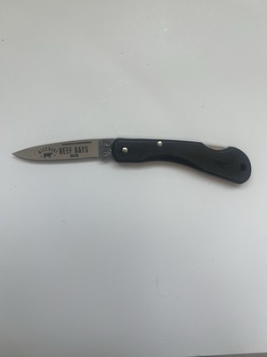 Case XX 056L SS Beef days Blvd ad Single Blade Folding Lockback Pocket ...