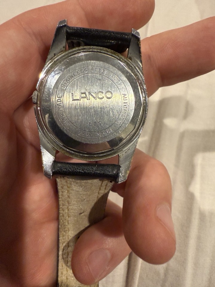 Vintage Lanco “Rocketeer” Swiss Watch – 17 Jewel Automatic, Date | eBay